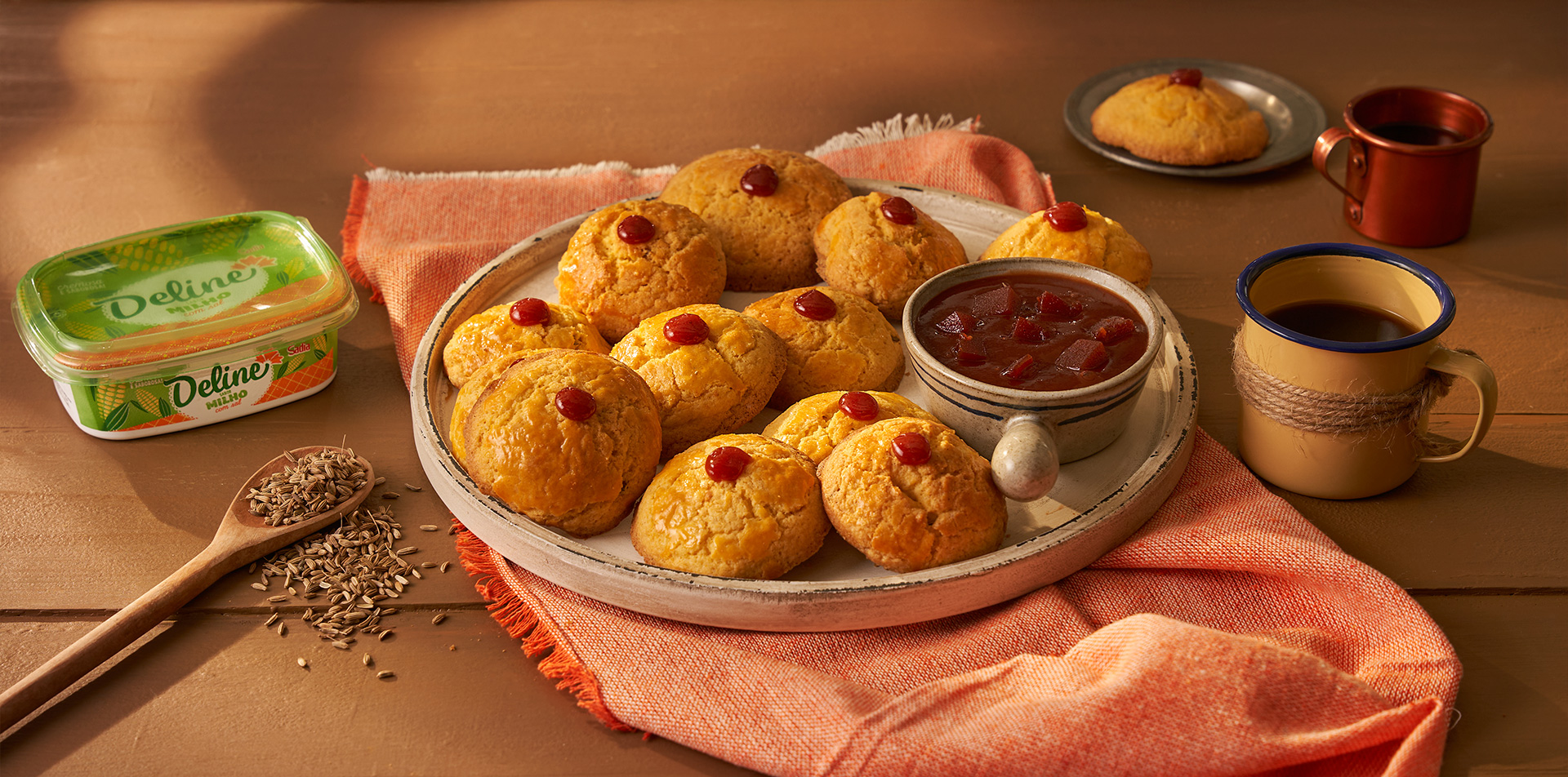 Deline - Nossas receitas: Broa de Fubá Caxambú com Goiabada Cremosa