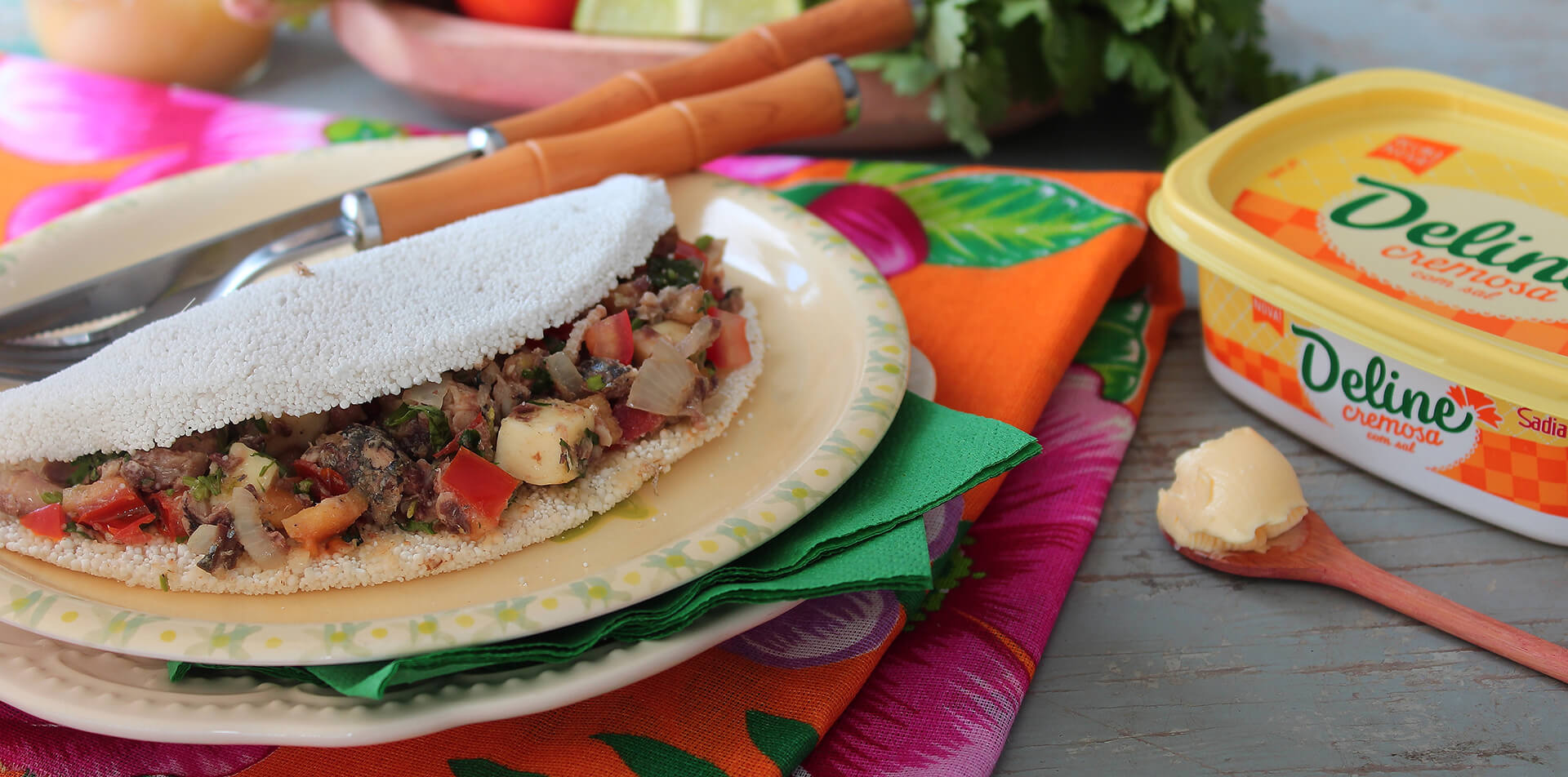 Deline - Nossas receitas: Tapioca salgada